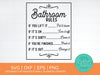 Bathroom Rules Farmhouse Sign SVG - So Fontsy