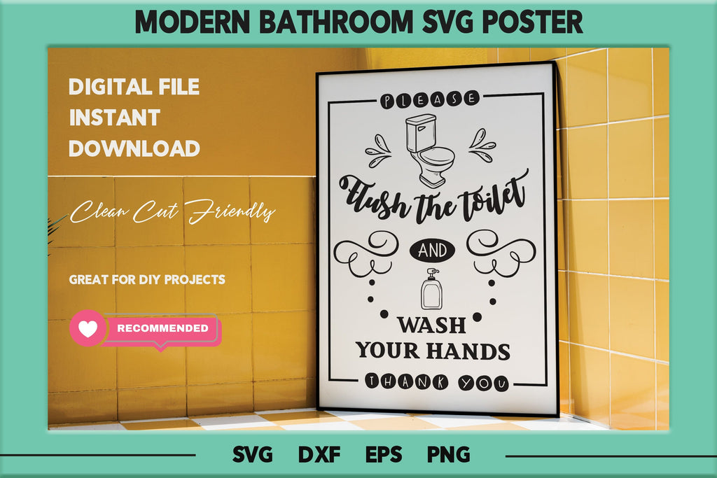 Bathroom Sign SVG - So Fontsy