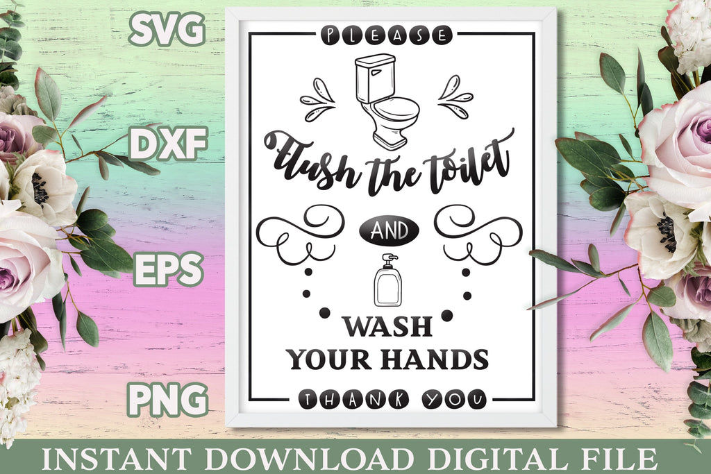 Bathroom Sign SVG - So Fontsy