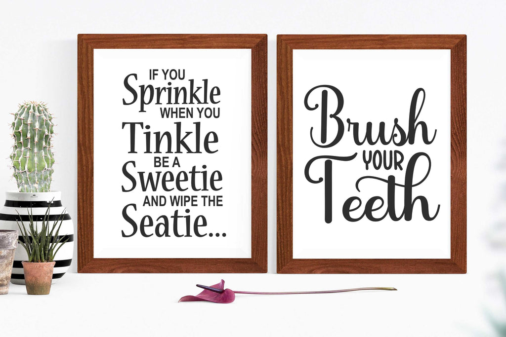 Bathroom Svg Bundle, Bathroom Sign Svg, Washroom Svg - So Fontsy