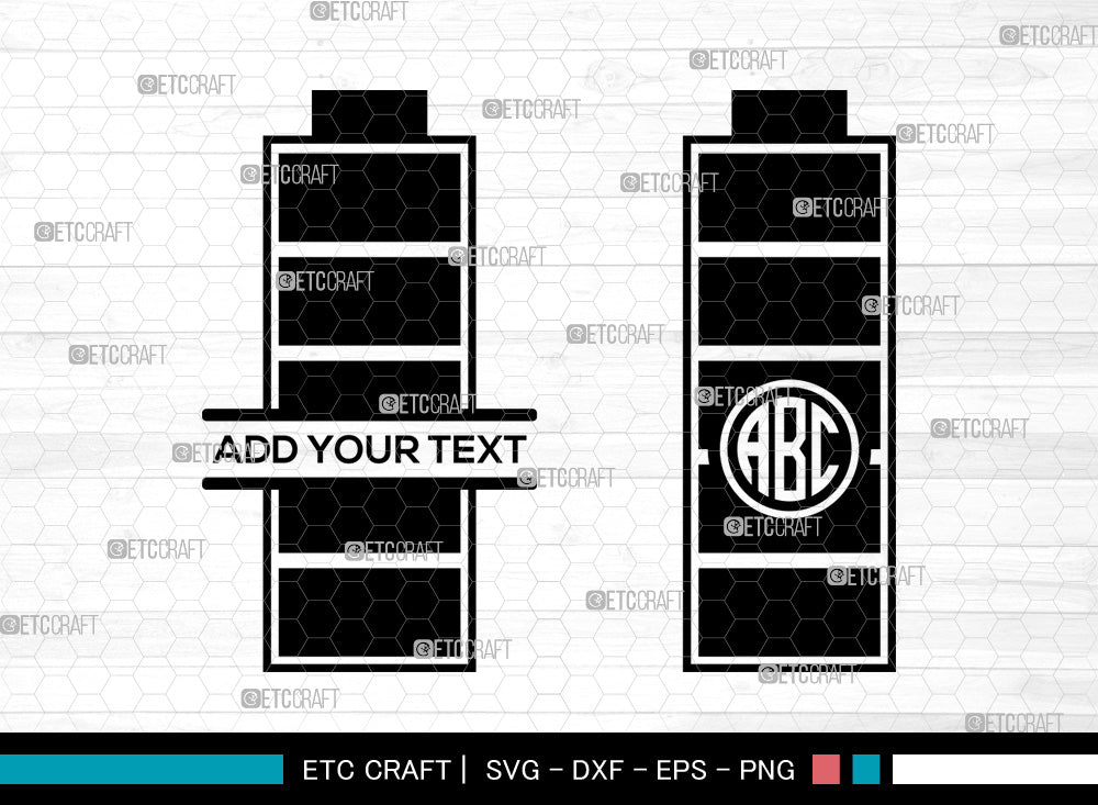 Battery Sign Monogram SVG, Circle Monogram Svg, Low Battery Svg ...