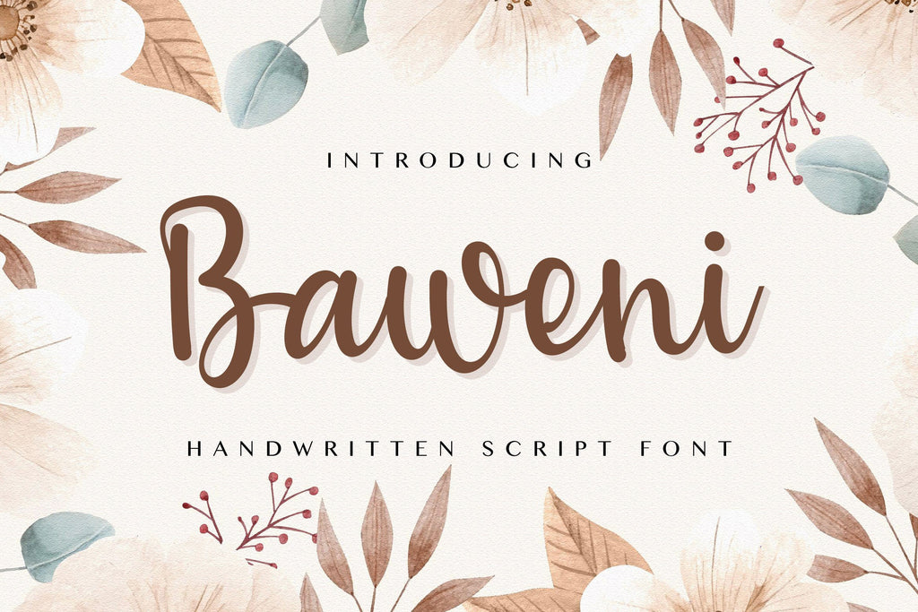 Baweni - Handwritten Script Font - So Fontsy