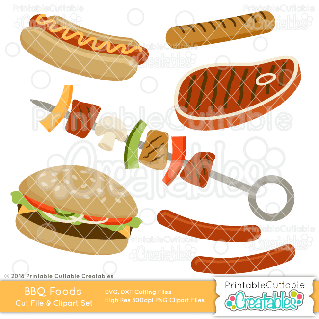 BBQ Grill Cookout Food Set - So Fontsy