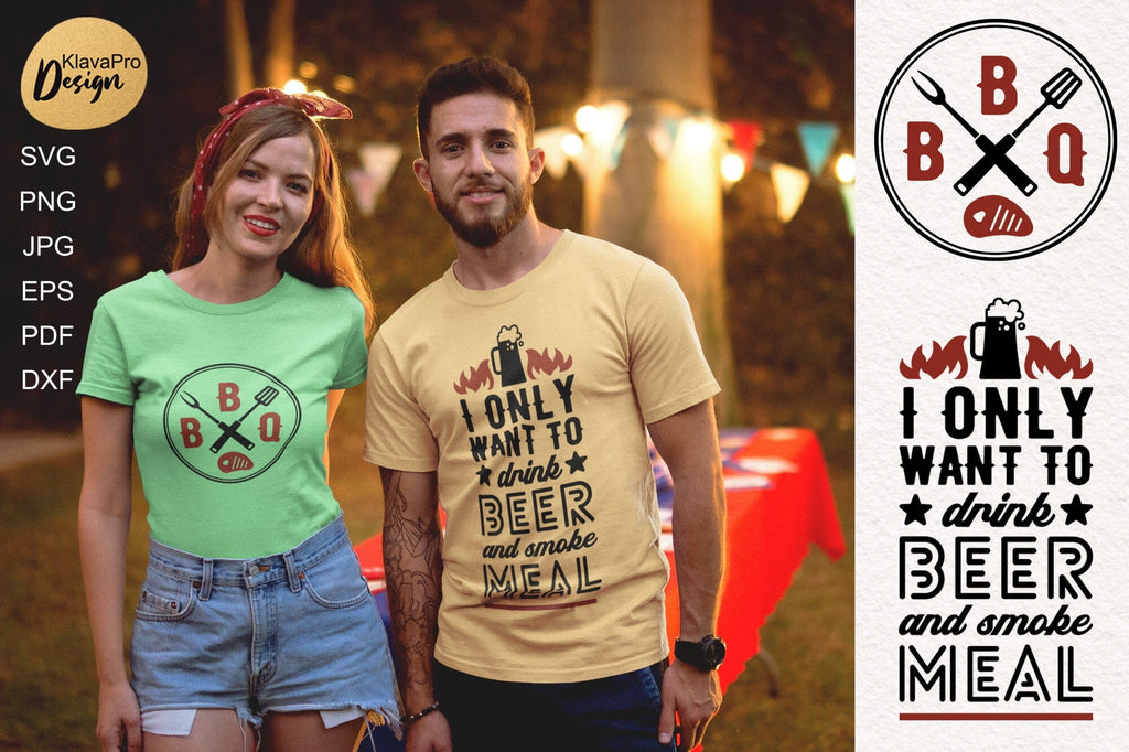 BBQ | Two Barbecue Svg| Funny Grilling Svg - So Fontsy