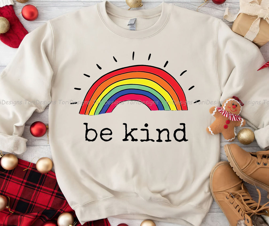 Be Kind Rainbow Png File, Be Kind PNG, Be Kind Sublimation Design ...