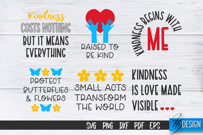 Be Kind SVG | Kindness Quotes SVG | Happy Design v.2 - So Fontsy