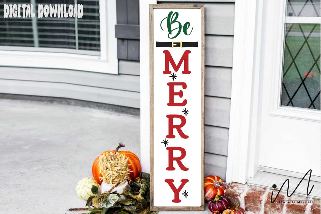 Be merry porch sign svg, Christmas svg porch svg sign, winter porch ...