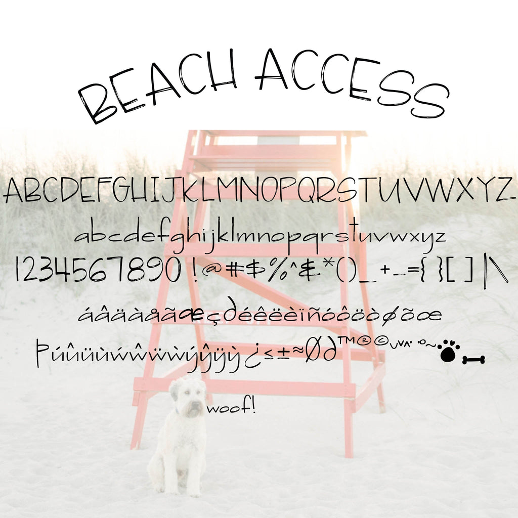 Beach Access Font a Fun and Casual Minimalistic Hand Lettered Font ...