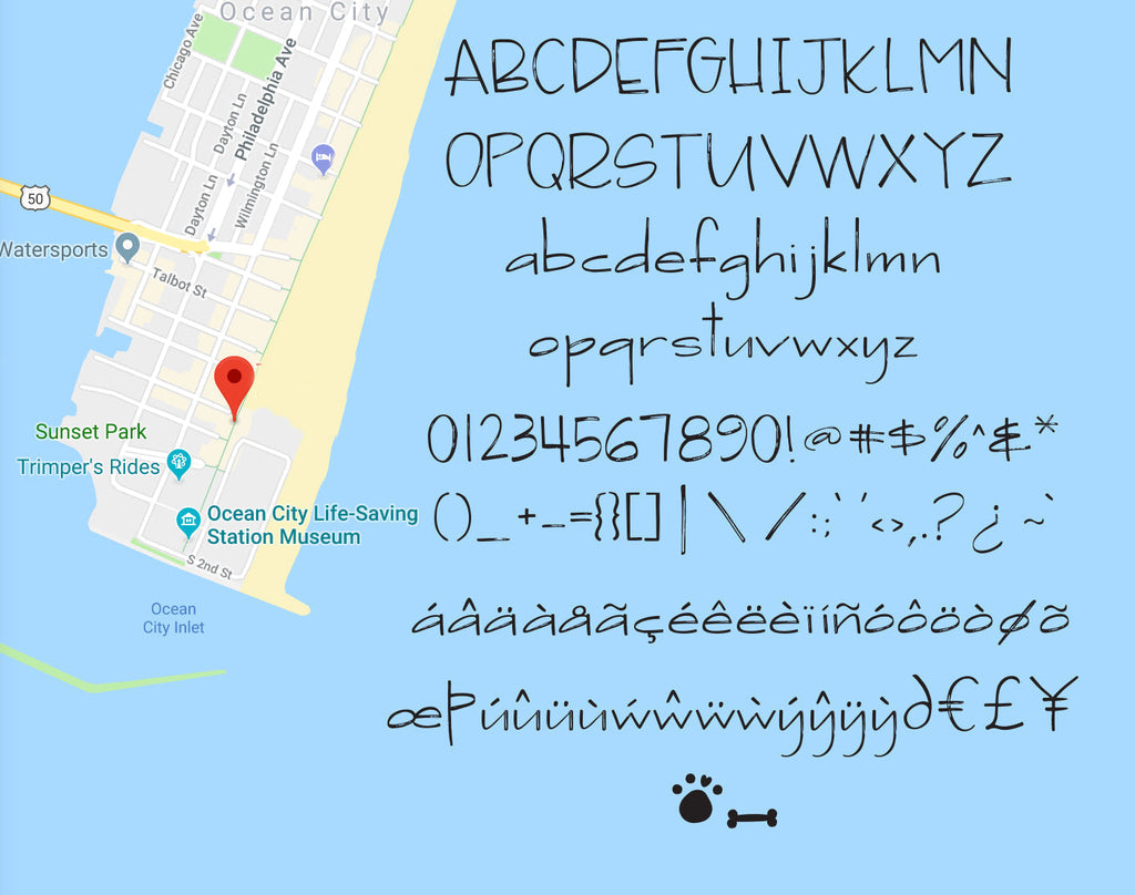 Beach Access Font a Fun and Casual Minimalistic Hand Lettered Font ...