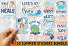 Beach and Summer Printable Sticker Bundle - So Fontsy