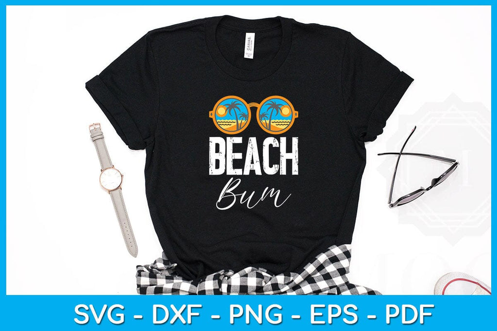 Beach Bum PNG Summer Sublimation Printable File - So Fontsy