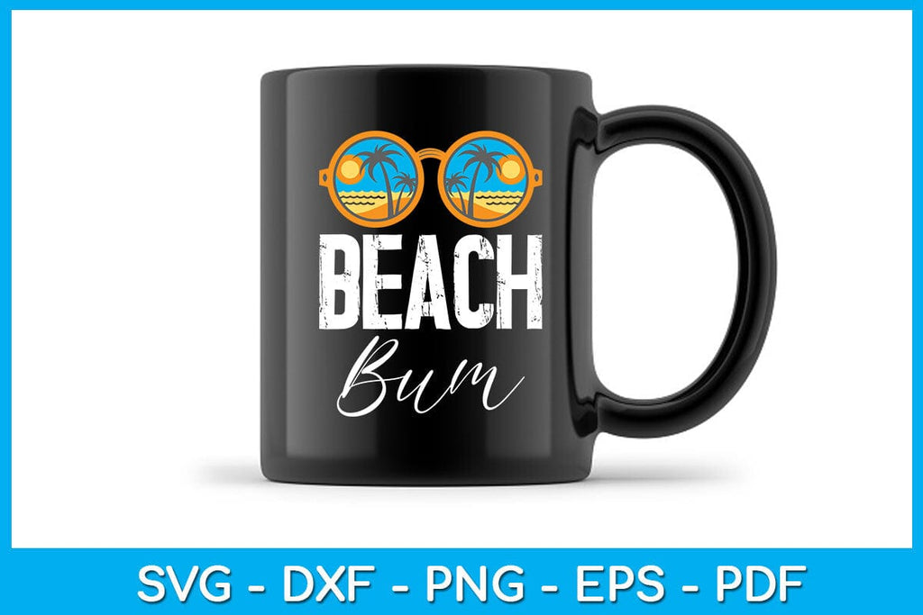 Beach Bum PNG Summer Sublimation Printable File - So Fontsy