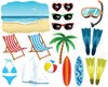 Beach Bundle, Clipart Set, Summer, Tropical, PNG, Sea, Ocean, Palm Tree ...
