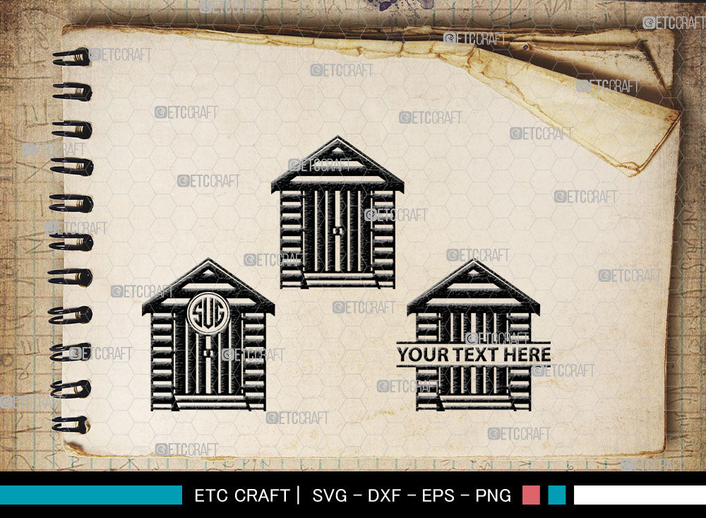 Beach Hut Monogram, Beach Huts Silhouette, Beach Huts SVG, Bamboo House ...