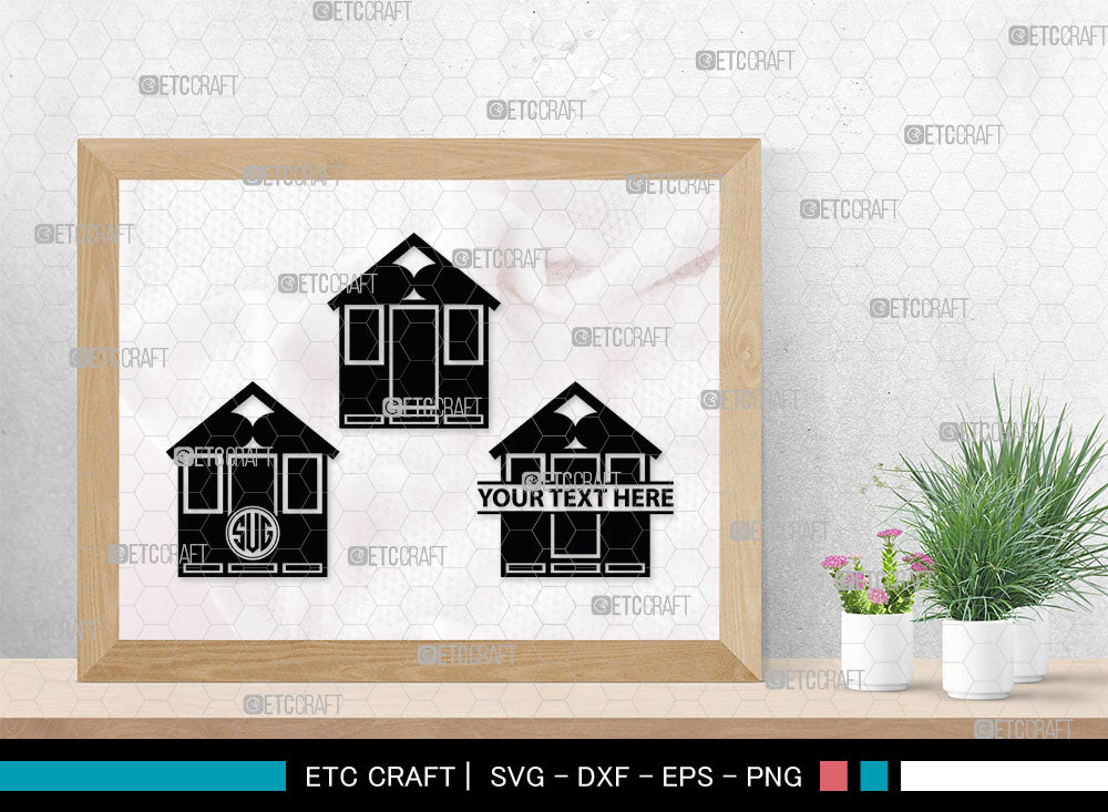 Beach Hut Monogram, Beach Huts Silhouette, Beach Huts SVG, Bamboo House ...