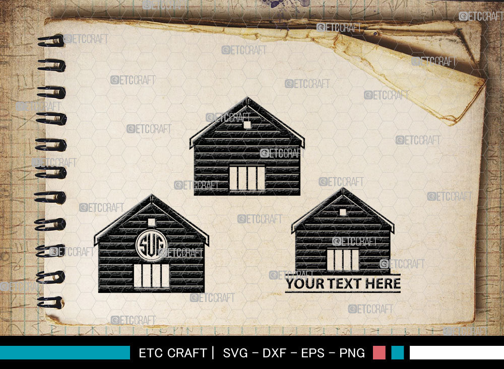 Beach Hut Monogram, Beach Huts Silhouette, Beach Huts SVG, Bamboo House ...