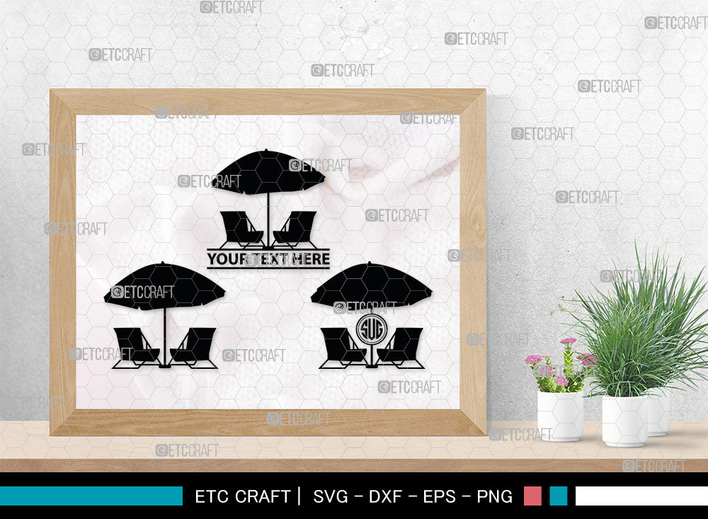 Beach Monogram, Beach Silhouette, Beach SVG, Beach Life Svg, Summer Svg ...