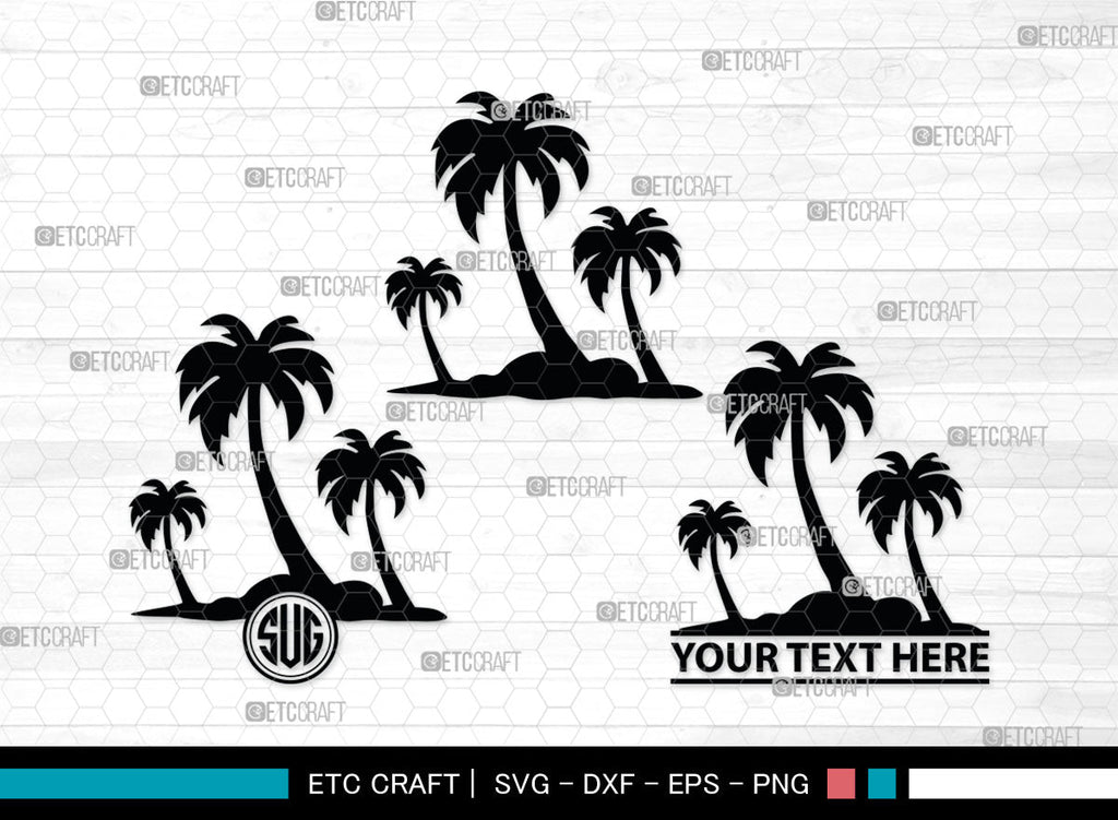 Beach Monogram, Beach Silhouette, Beach SVG, Beach Life Svg, Summer Svg ...