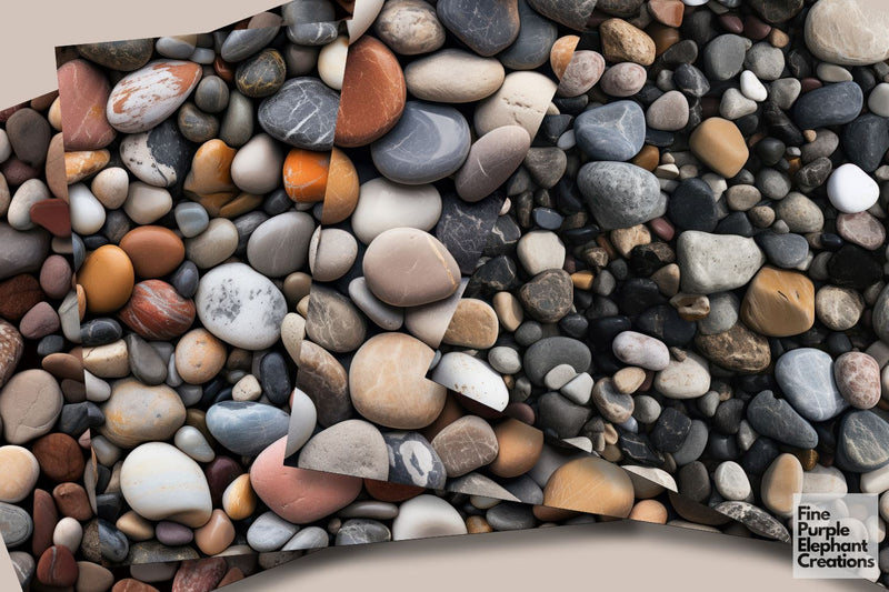 Beach Pebble Rocks Texture Paper - So Fontsy
