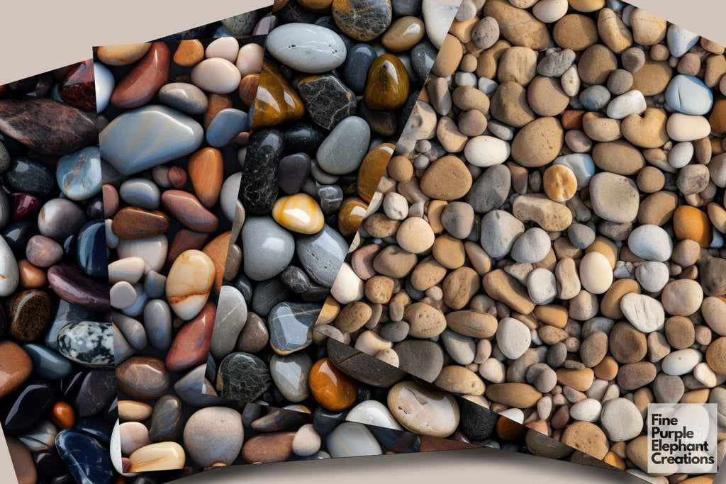 Beach Pebble Rocks Texture Paper - So Fontsy