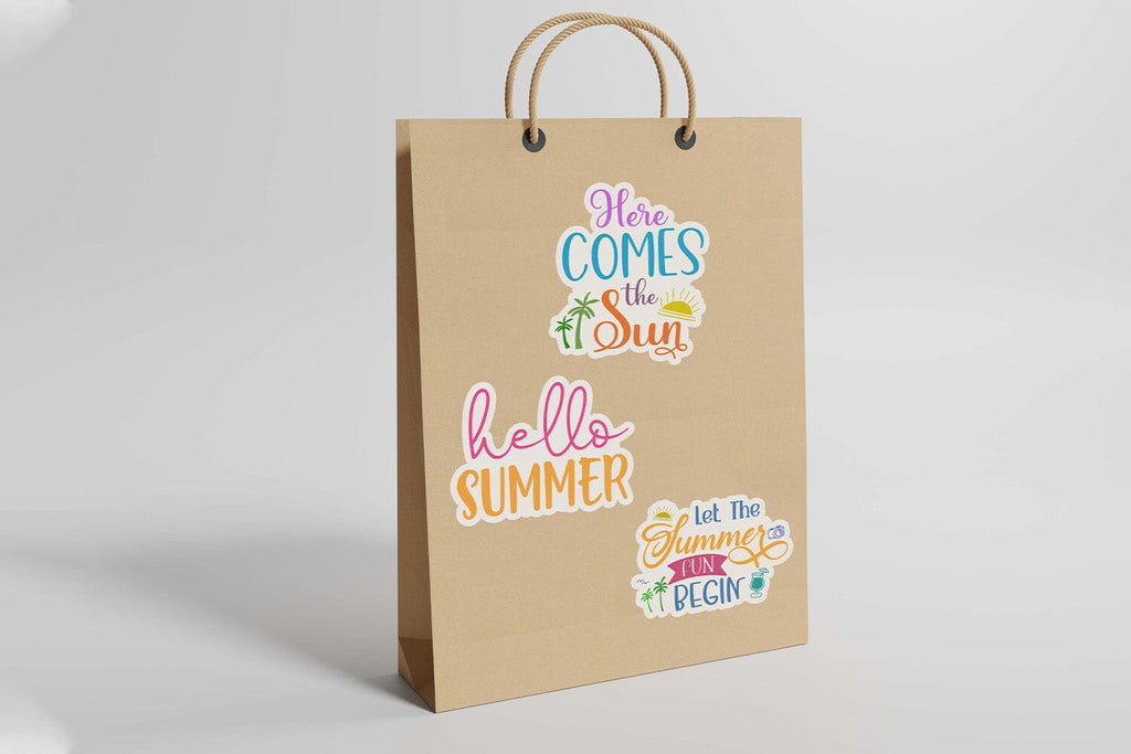 Beach Stickers Bundle I Summer Theme Stickers Bundle - So Fontsy