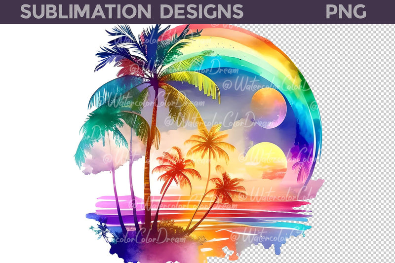 Beach Sunset Sublimation Designs PNG - So Fontsy