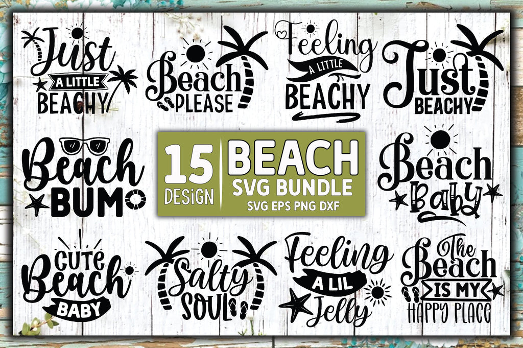 Beach SVG Bundle - So Fontsy