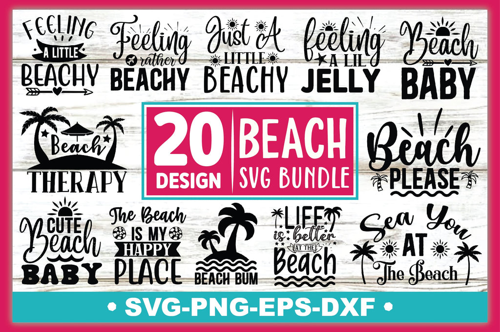 Beach SVG Bundle - So Fontsy