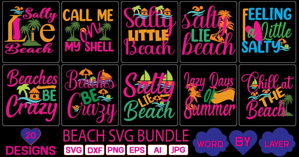 BEACH SVG BUNDLE SVG Cut File - So Fontsy