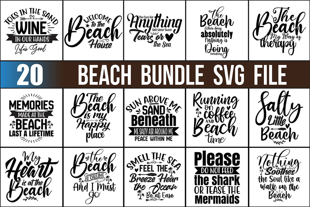 Beach SVG Bundle - So Fontsy
