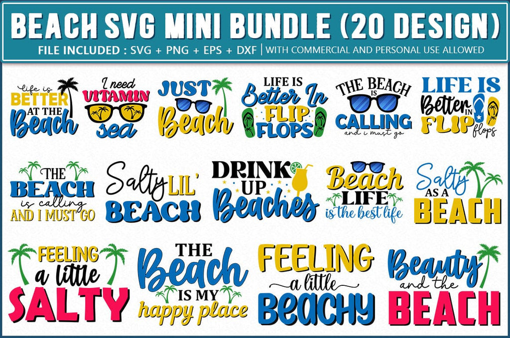 Beach SVG Bundle - So Fontsy
