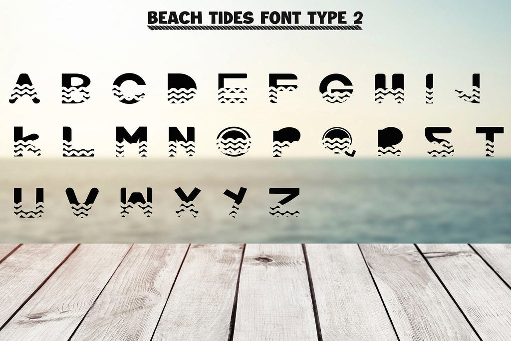 Beach Tides Font - Cute upper Duo case font - So Fontsy