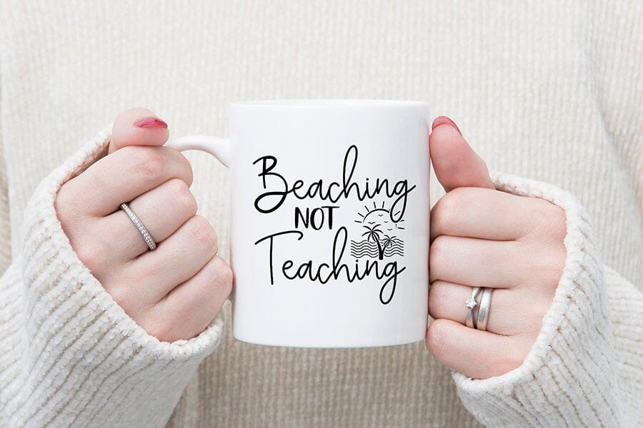 Beaching Not Teaching SVG, Teacher SVG - So Fontsy