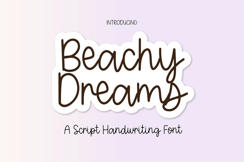 Beachy Dreams Cursive Handwriting - So Fontsy