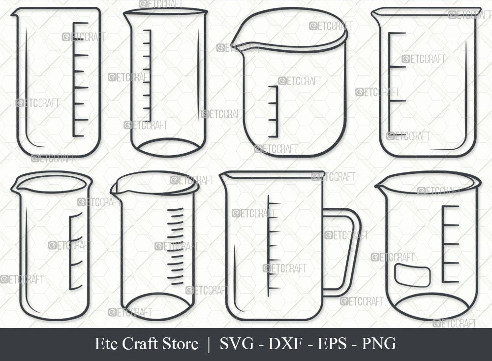 Beaker SVG, Beaker Outline, Chemistry Svg, Science Svg, Chemistry Tools ...