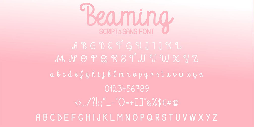 Beaming – A Script & Sans Font Duo - So Fontsy