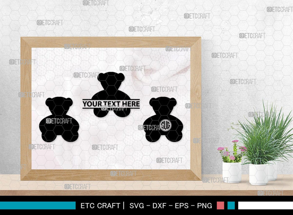 Bear Monogram, Bear Silhouette, Bear SVG, Bruin Svg, Grizzly Bear Svg ...