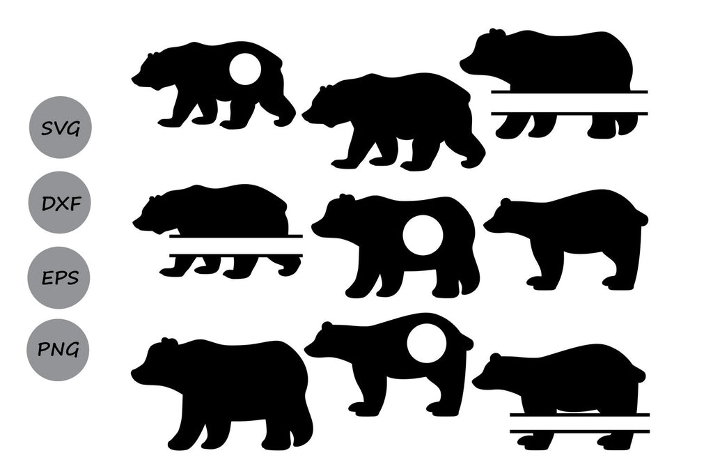 Bear Monogram| Bear SVG Cut Files - So Fontsy