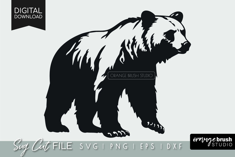 Bear SVG Bear Silhouette Cut File - So Fontsy