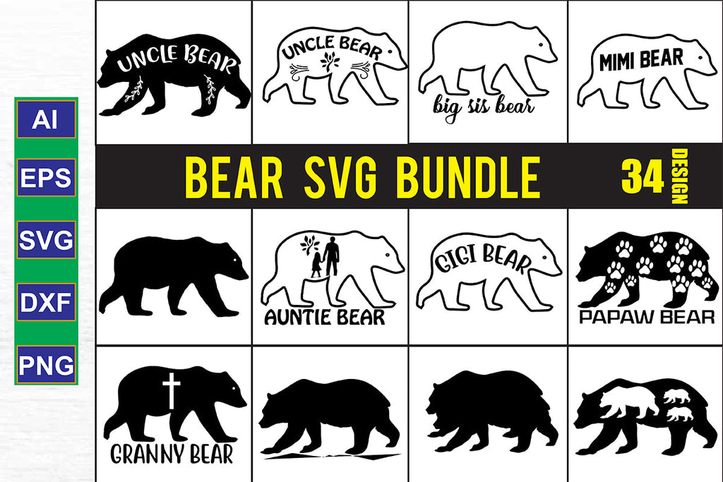 Bear SVG Bundle - So Fontsy