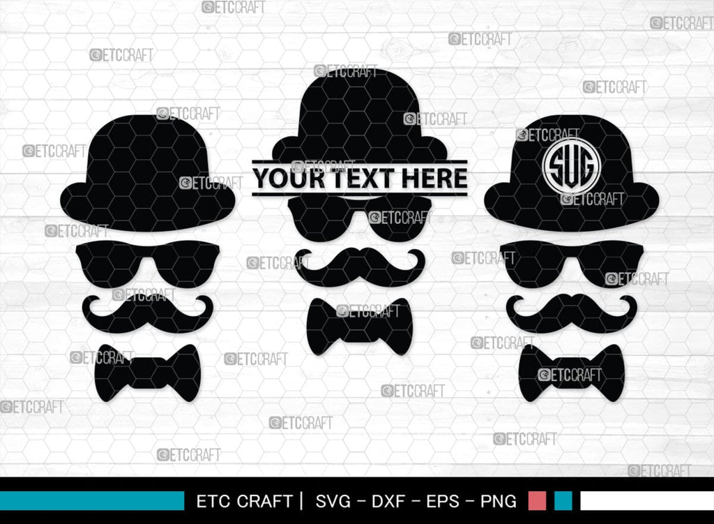 Beard Monogram, Beard Silhouette, Beard SVG, Long Beard Svg, Moustache ...