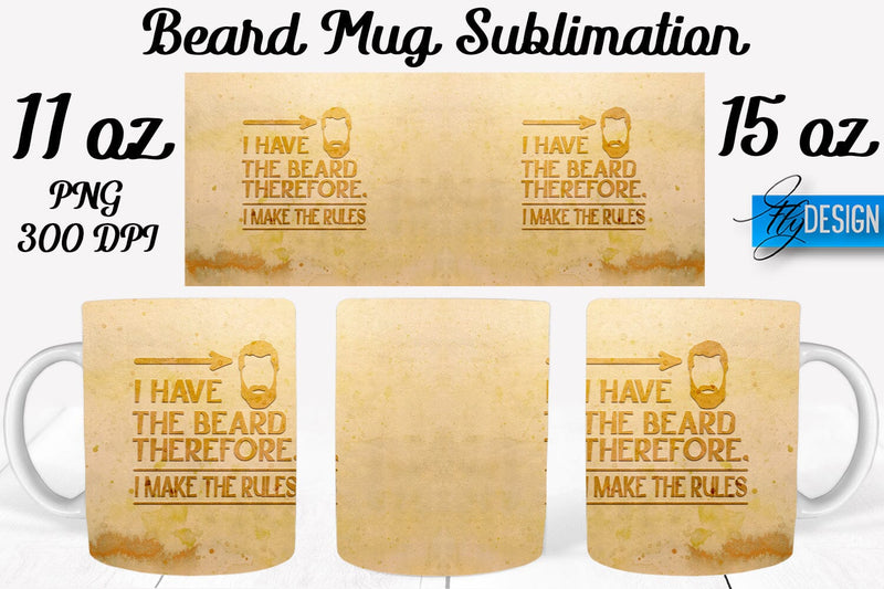 Beard Mug PNG Sublimation | Coffee 11 Oz | 15 Oz Mug Sublimation - So ...