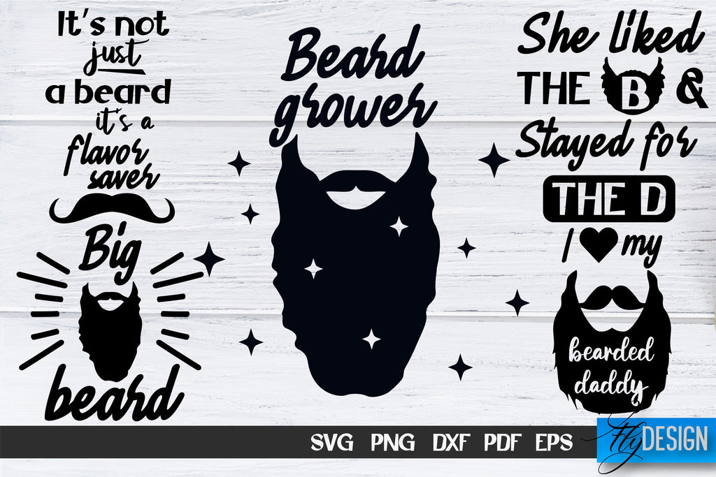 Beard SVG Design | Funny Quotes SVG Design | Bearded Men SVG - So Fontsy