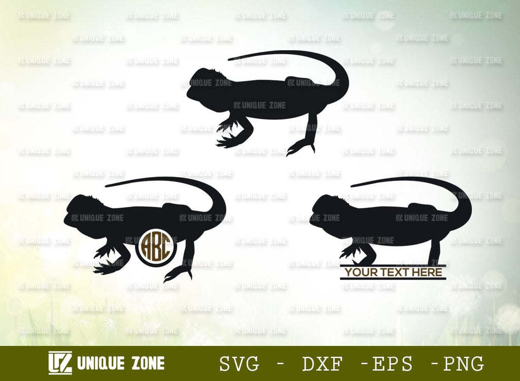 Bearded Dragon Monogram SVG Cut File, Bearded Svg, Dragon Svg, Reptile ...