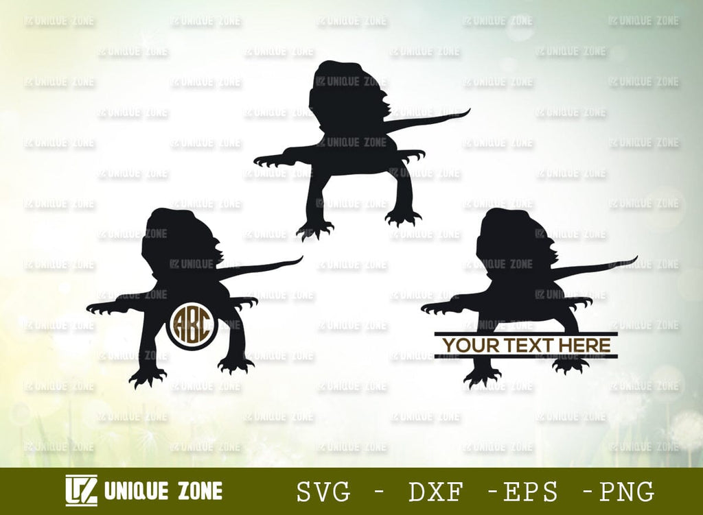Bearded Dragon Monogram SVG Cut File, Bearded Svg, Dragon Svg, Reptile ...