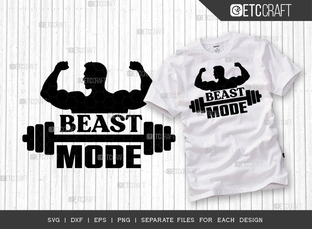 Beast Mode SVG Cut File, Weights Svg, Gym Svg, Fitness Svg, Workout Svg ...