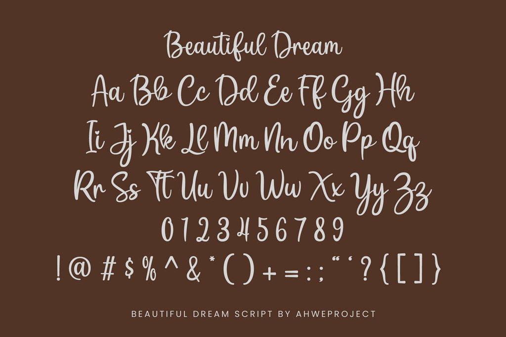 Beautiful Dream - Romantic and Sweet Calligraphy - So Fontsy