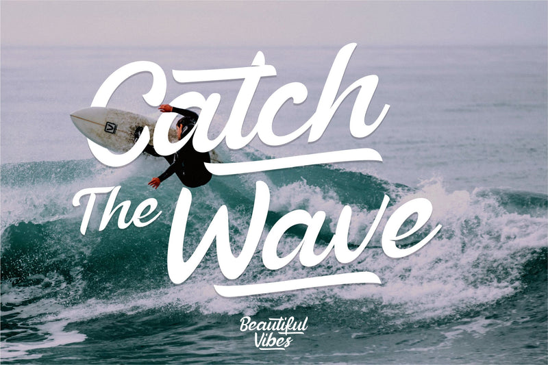 Beautiful Vibes - Bold Script Vintage Retro Font - So Fontsy