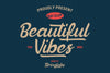 Beautiful Vibes - Bold Script Vintage Retro Font - So Fontsy