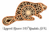 Beaver Mandala 3D Layered SVG - Great for Paper Cutting - So Fontsy